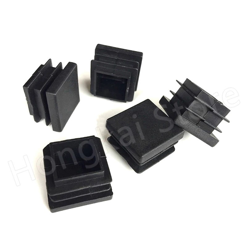 2PCS-Black-PE-Plastic-Square-Tube-Plug-19x19-20x20-22x22-25x25-28x28 ...