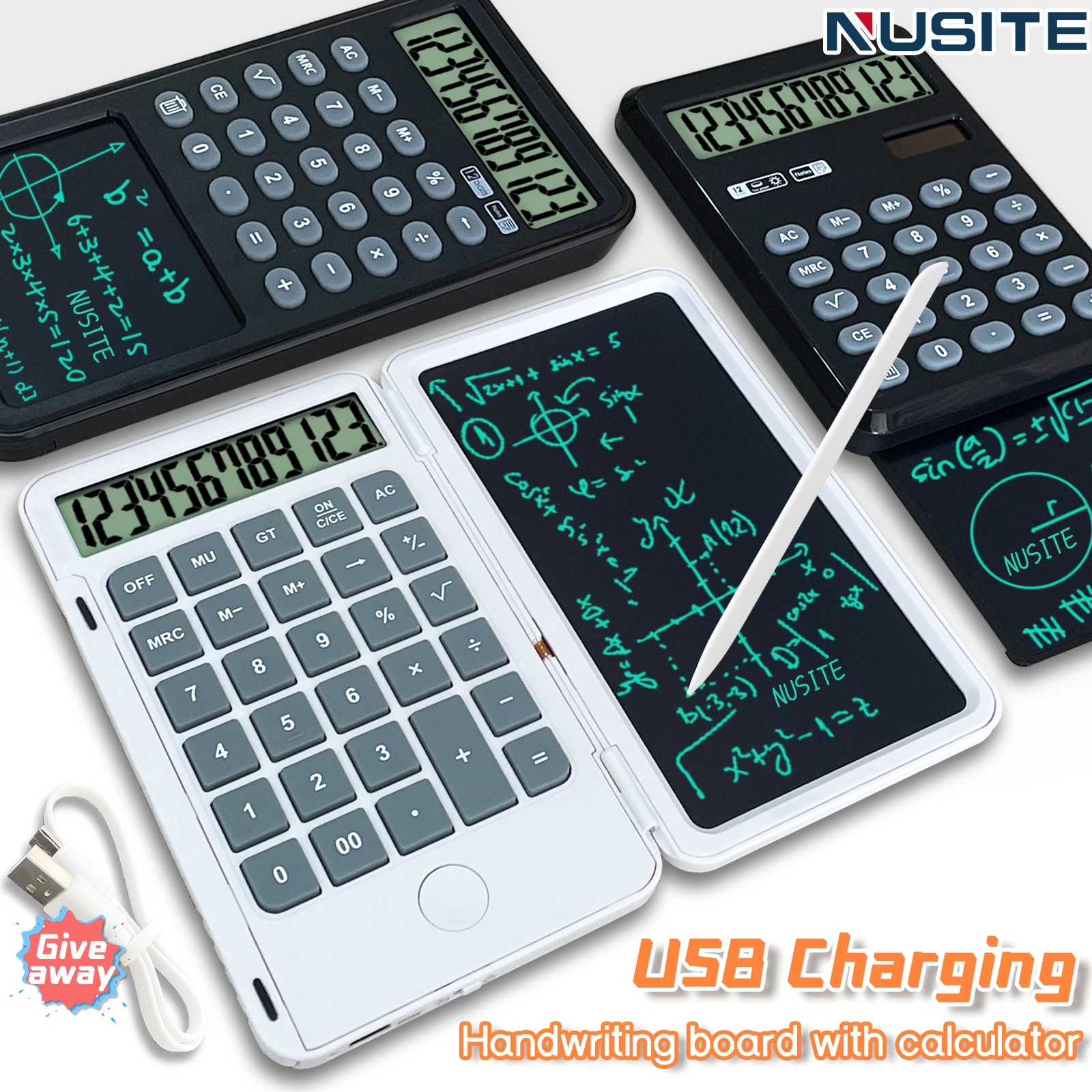 6 Polegada calculadora usb lcd escrita tablet portátil recarregável ...