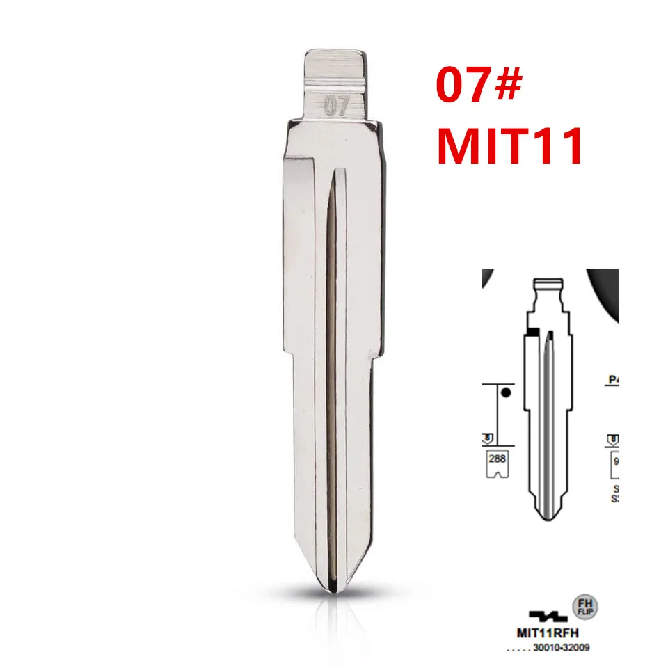 10pcs-07-MIT11-MIT11R-Metal-Uncut-Blank-Flip-Remote-Key-Blade-For ...