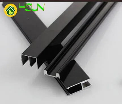 Hitam 8 Mm Kaca Rail Guide Pintu Geser Aksesoris Showcase Rel Pintu ...