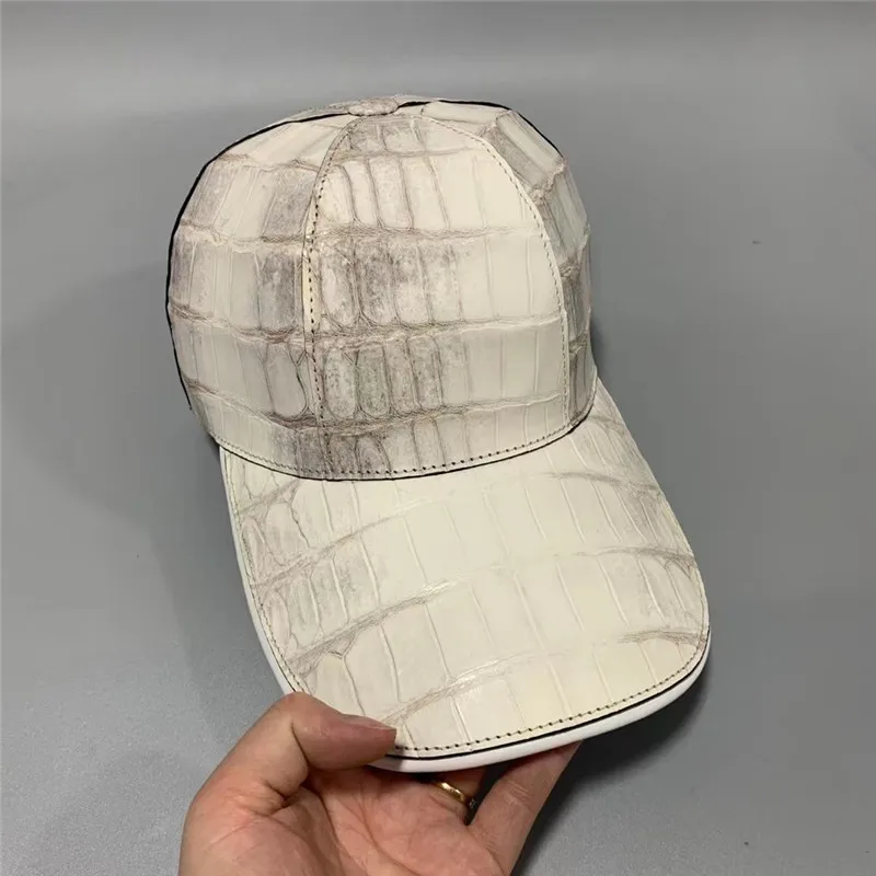 Authentic-Real-True-Crocodile-Leather-Men-s-Casual-Baseball-Cap-Exotic ...