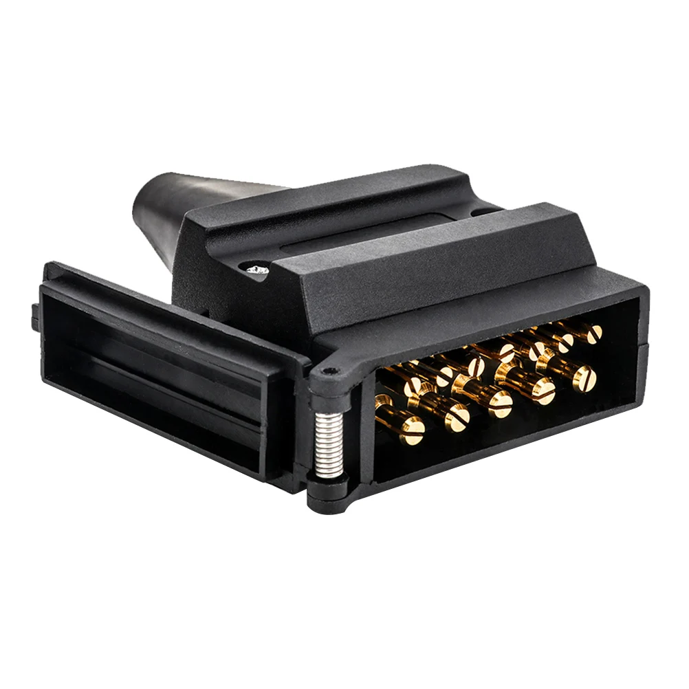 12V 12 Pin Square Trailer Plug 12 Way Blade Socket Adapter Wiring ...
