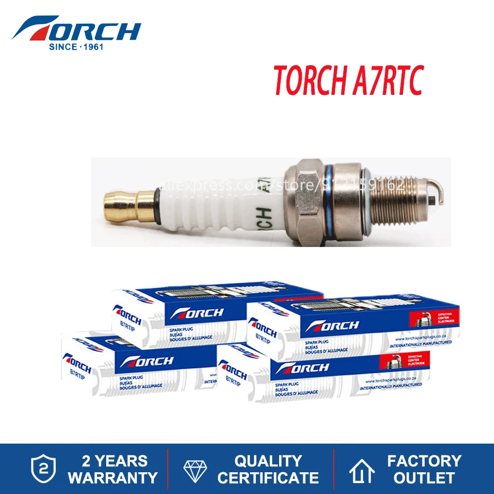 Original-TORCH-Spark-Plugs-A7RTC-for-Candle-CR7HSA-Denso-IUF22-Champion ...