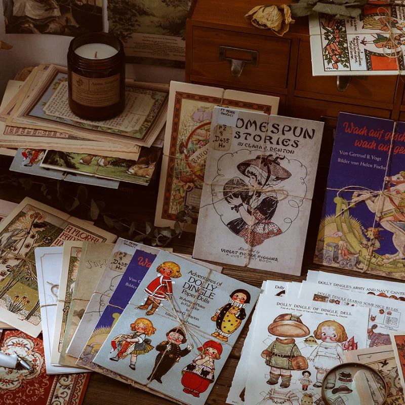 bear 100pcs cute girl junk journal paper scrapbook paper little girl ...