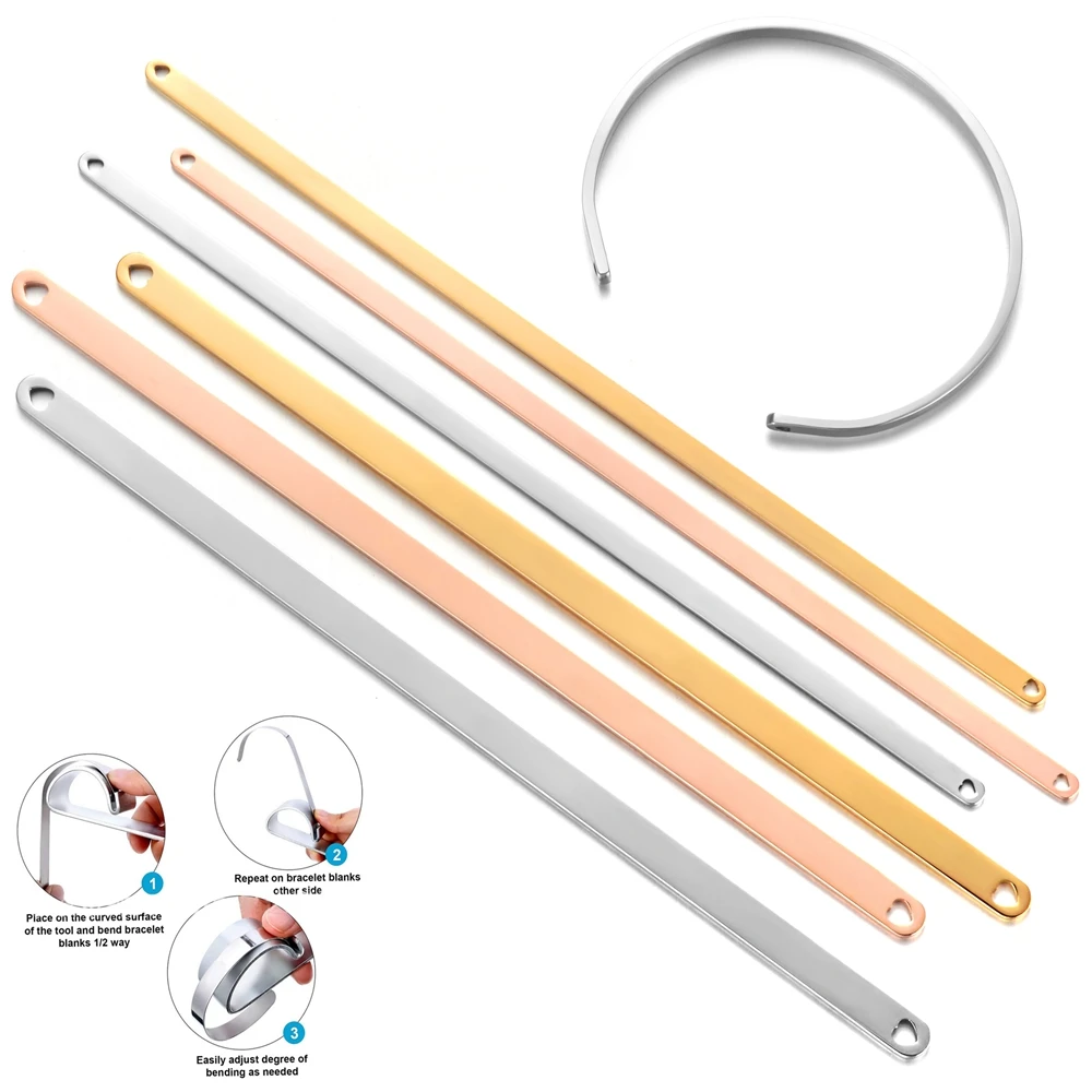 Blank-Plain-Rod-Bracelet-Stainless-Steel-Straight-Cuff-Bangle-Diy-Laser ...