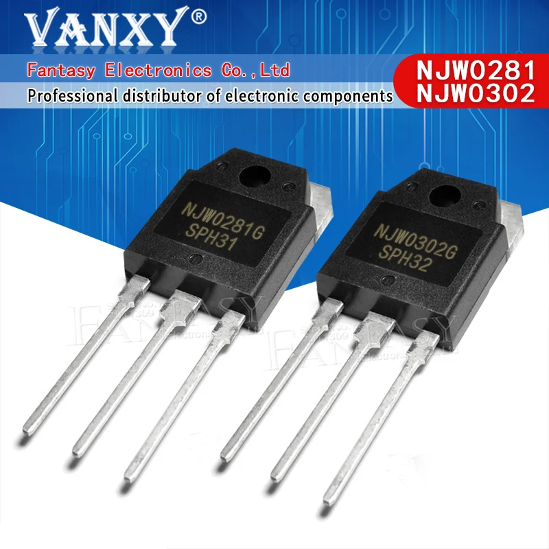 10pcs Njw0281 Njw0302 To3p (5pcs Njw0281g + 5pcs Njw0302g ) To-3p Audio Pairing Tube ...