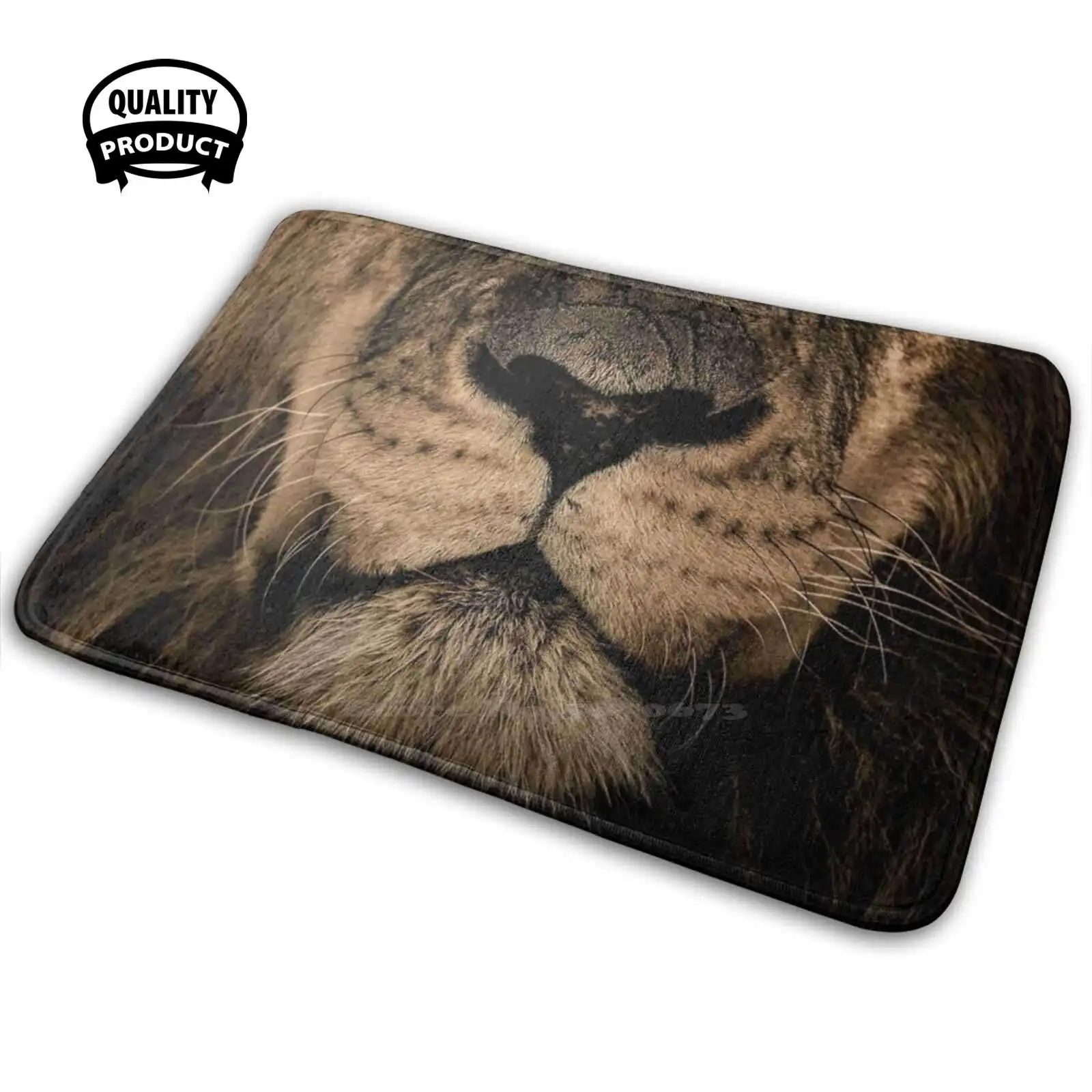 Lion-Face-Dark-Mouth-Lion-African-Lion-3D-Soft-Non-Slip-Mat-Rug-Carpet ...