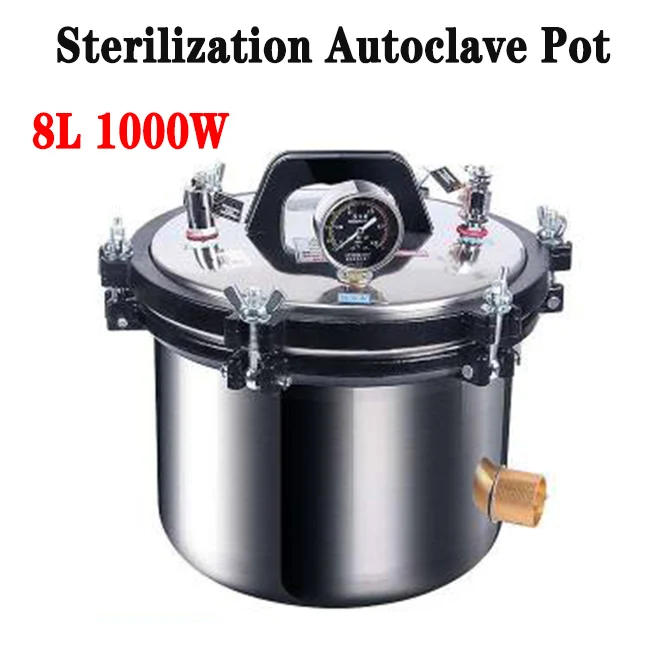 8L Edelstahl Sterilisation Autoklaven Topf Tragbare Druck Dampf ...
