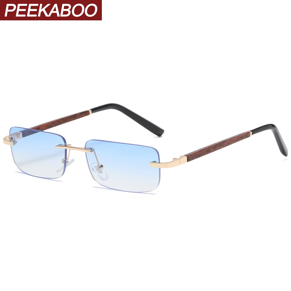 Tinted Rimless Glasses Men | Rimless Sunglasses Men Brown - Rimless ...