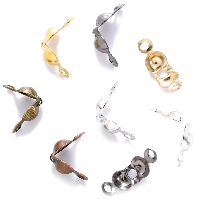 200pcs-Connector-Clasp-Fitting-Ball-Chain-Calotte-End-Crimps-Beads ...