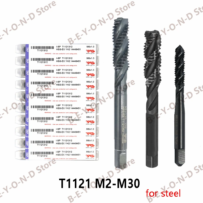 Original Yg1 T1121 Taps For Blind Holes M2 M2.5 M3 M4 M5 M6 M8 M10 M12 ...