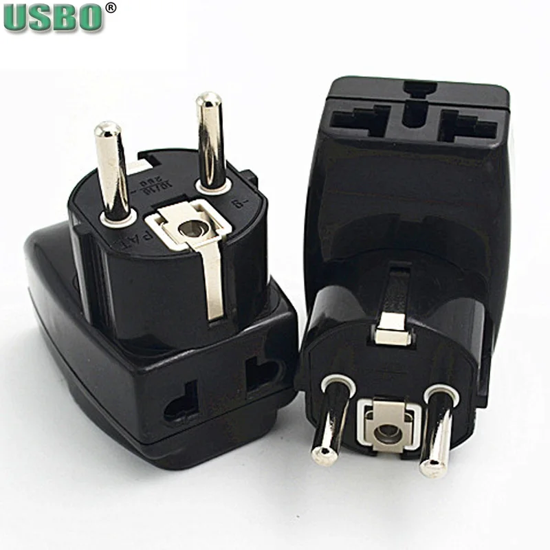 Adaptador de enchufe Universal europeo con conexión a tierra, adaptador ...