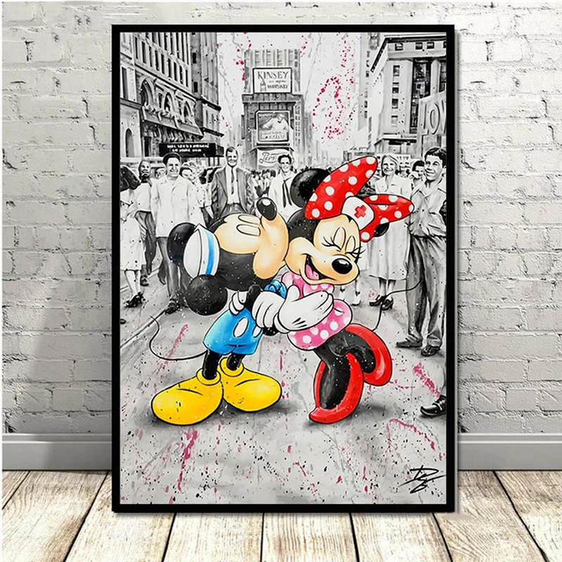 Mickey And Minnie Mouse Painting