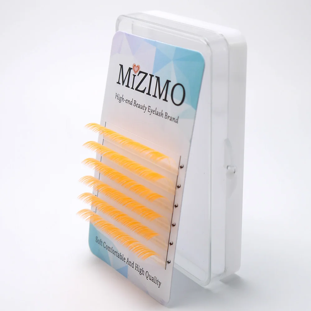 MIZIMO new color grafting eyelash white orange color gradient eyelash ...
