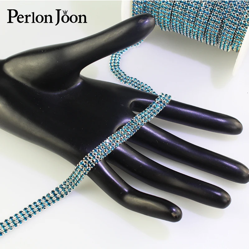 1 ярд, 3 ряда, разноцветные стразы, отделка, покрытие, кристальная ...