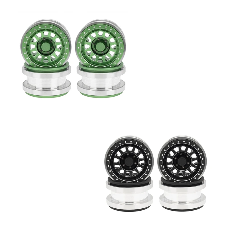 4PCS CNC Aluminum Alloy 2.9 Beadlock Wheel Rim Hub for 1/6 RC Crawler ...