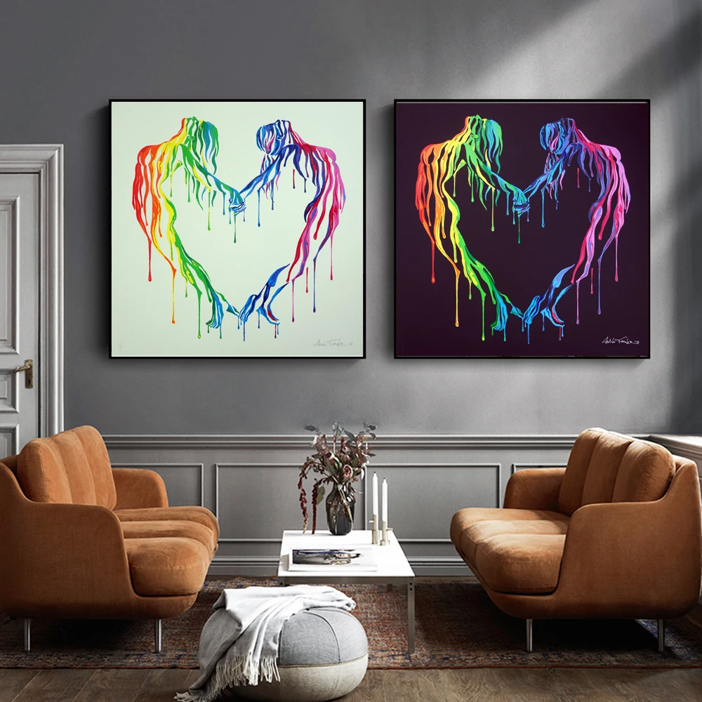 Luxury Dance Girl Painting Graffiti And Modern Decor Colorful Abstract ...