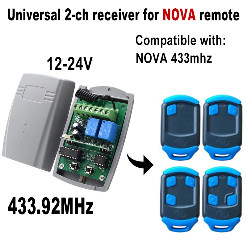 Centsys Centurion Nova Blue Remote Control Switch 433 Mhz Garage Door ...