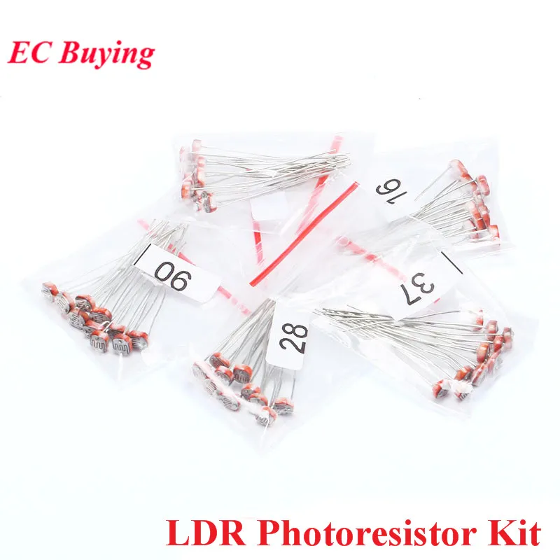 50pc LDR Photoresistor 5506 5516 5528 5537 5539 Light Dependent ...