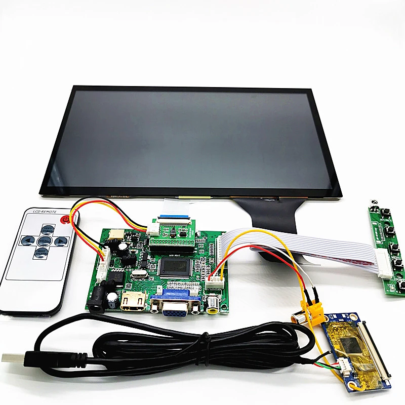 10.1 Inch 1366x768 16:9 Lcd Capacitive Touch Screen Kit Car Drive ...