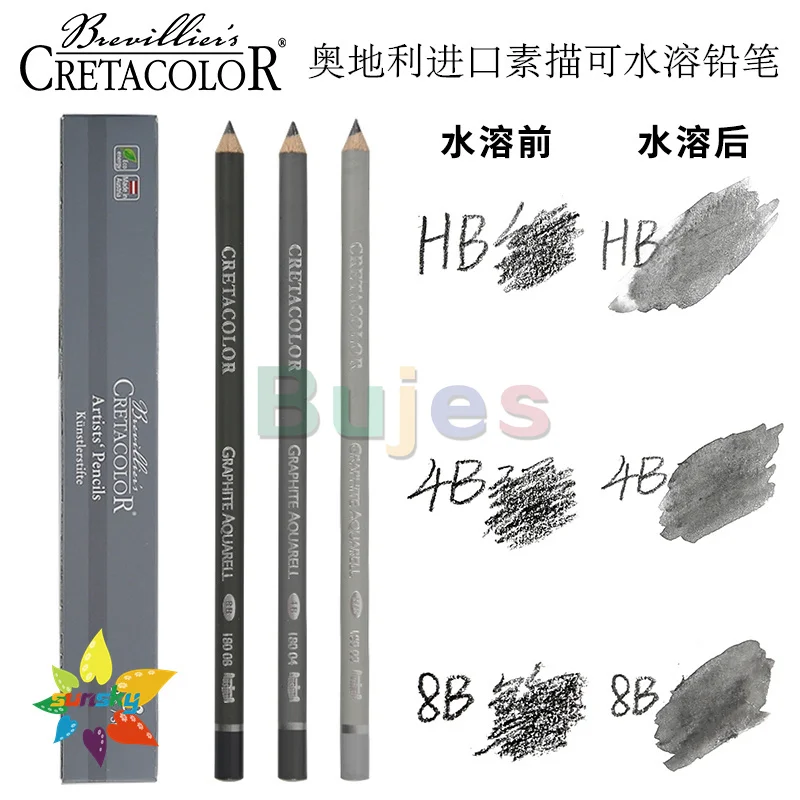 Cretacolor lápiz de grafito para bocetos, lápiz soluble en agua, serie ...