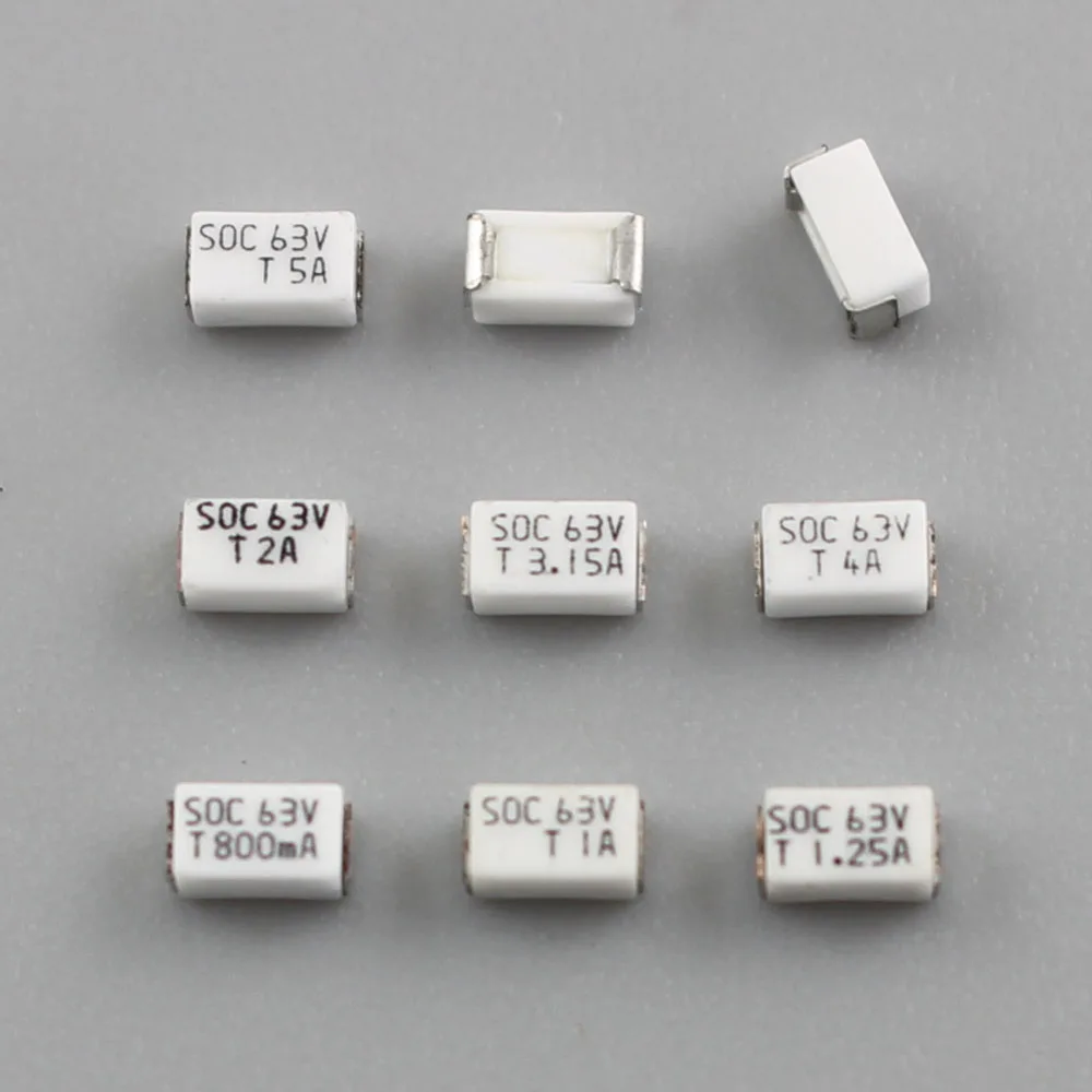 SOC SMD SMT 마이크로 퓨즈 MMCT T 0.8A 800mA 1A 1.25A 2A 3.15A 4A 5A 63V DC ...