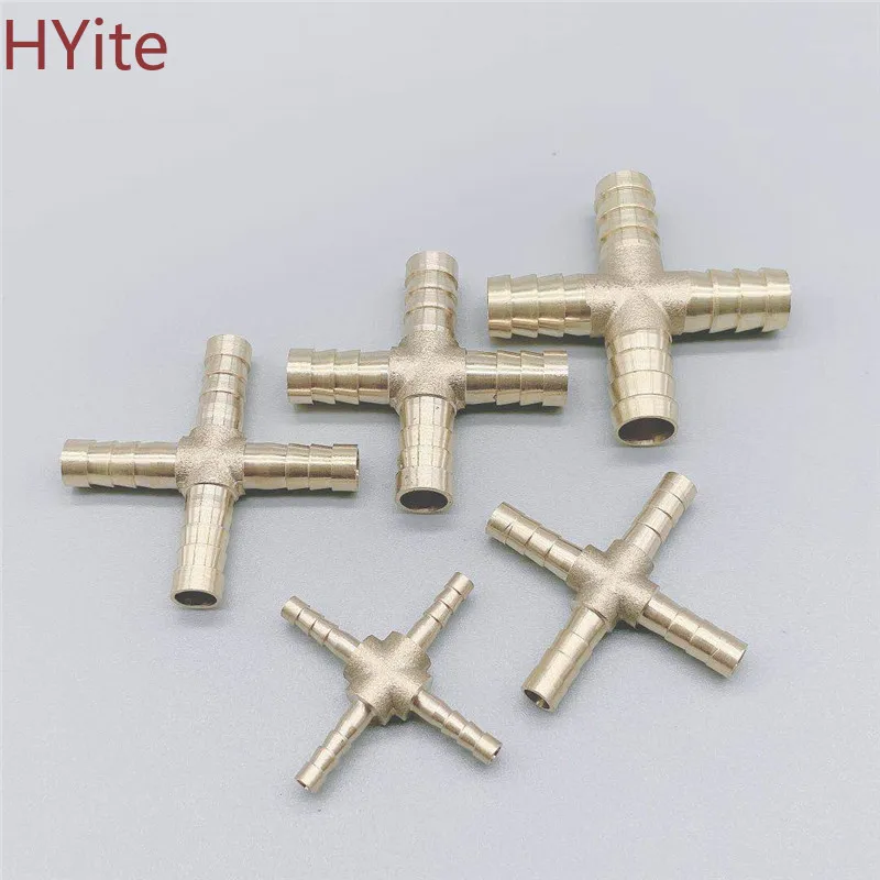 Cross-Shaped-Brass-Pipe-Fitting-4-Way-4mm-6mm-8mm-10mm-12mm-Hose-Barb ...
