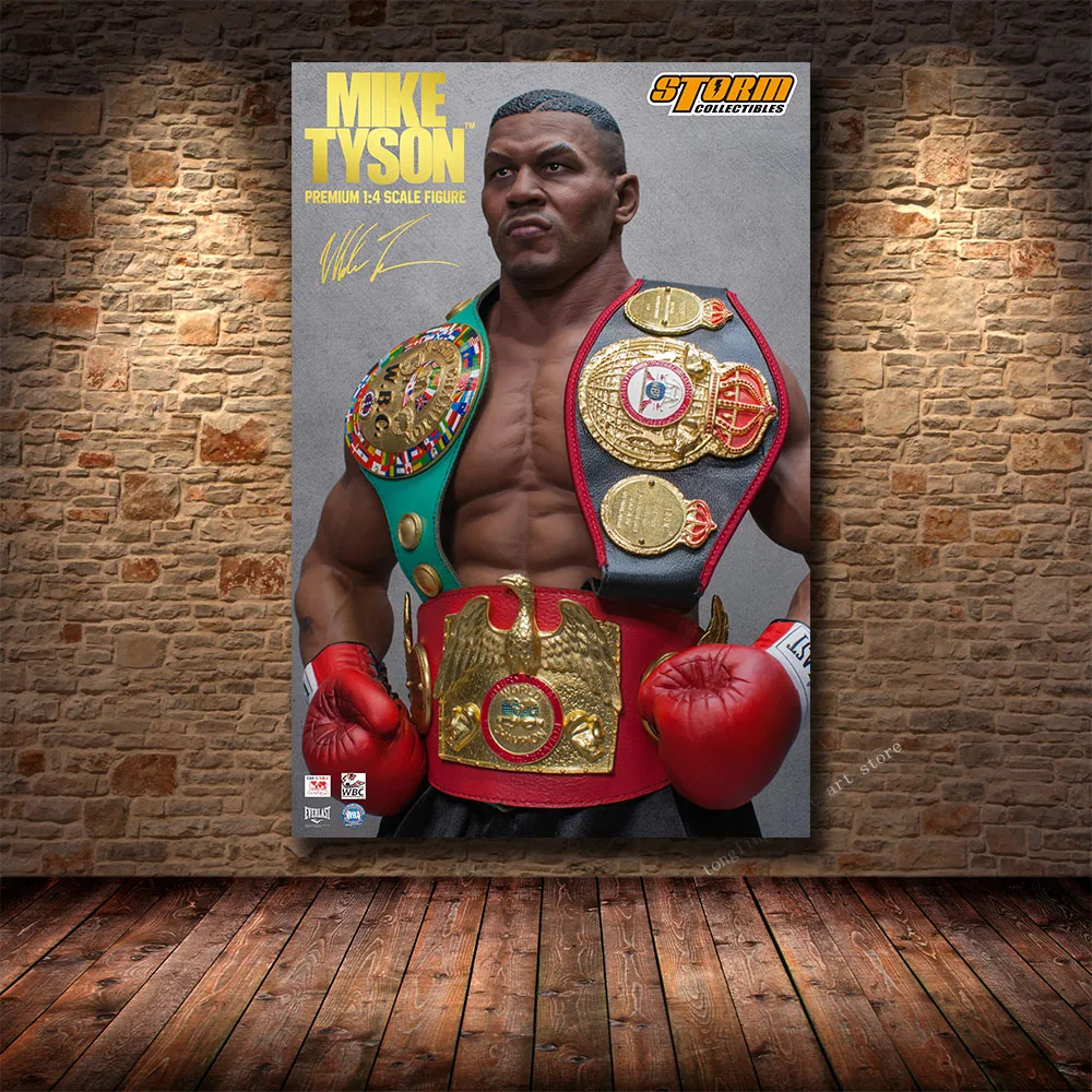 Mike Tyson Black And White Poster