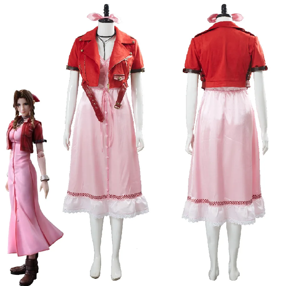 Final Fantasy Aerith Aeris Cosplay Costume - AllCosplay.com