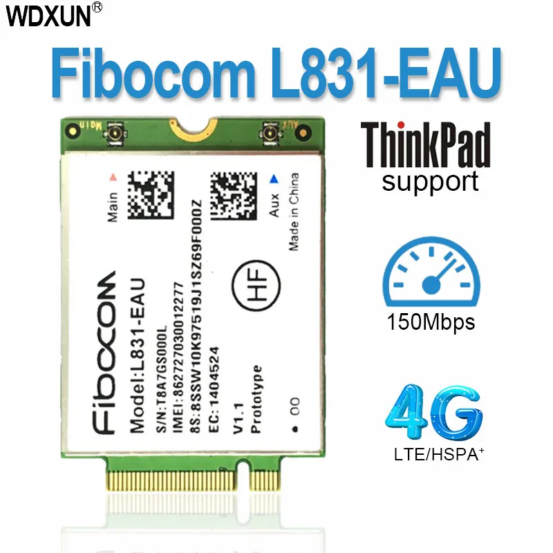 Fibocom L831-EAU 4G LTE module for ThinkPad T470 T570 X270 L470 L570 ...