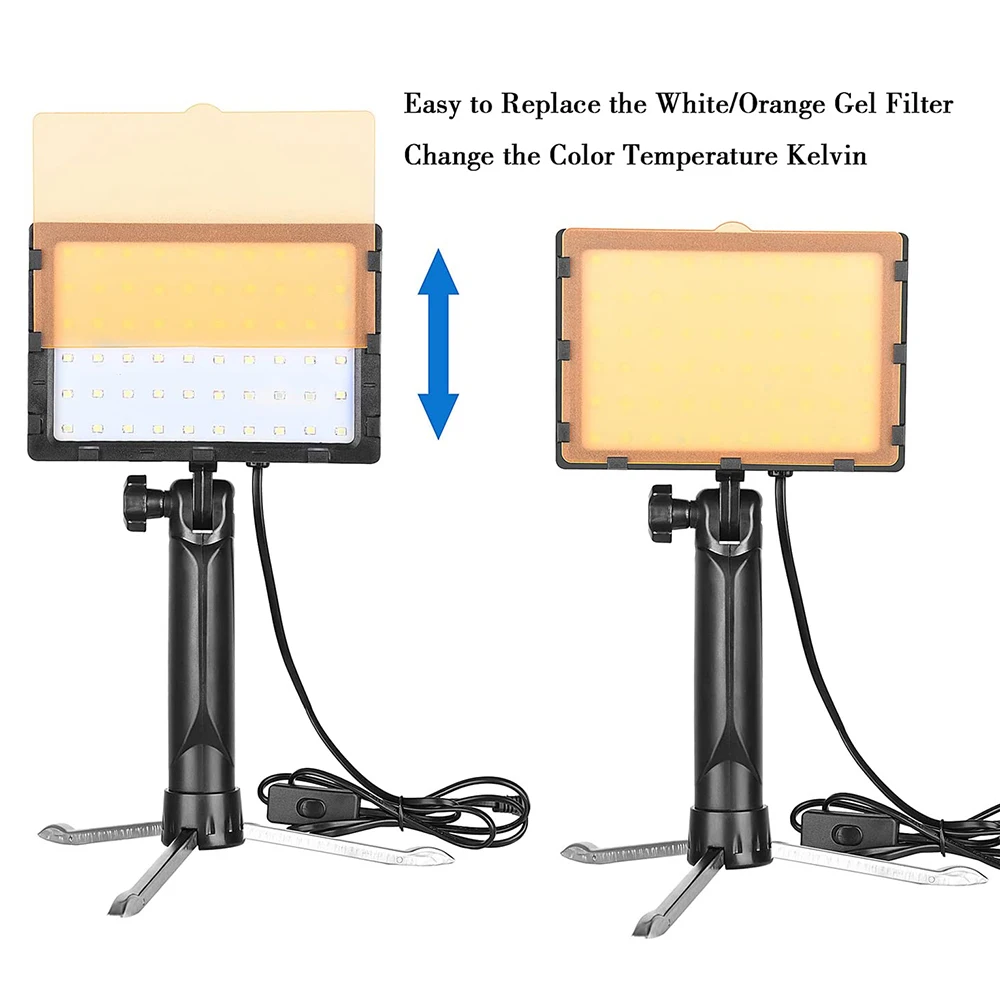 2PC LED Portable Photography Studio Lighting Kit w/ Color Filters f ...