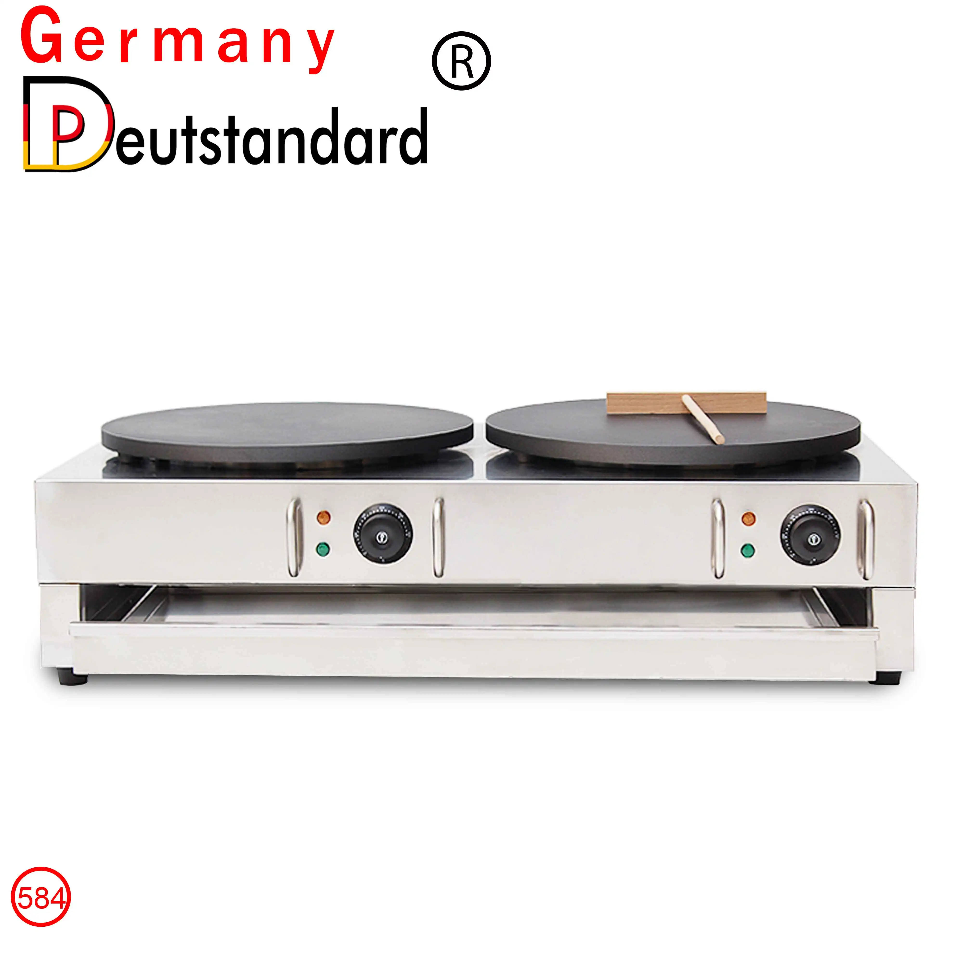 Commercial-Stainless-Steel-Electric-Crepe-Maker-With-Double-Head-Waffle ...