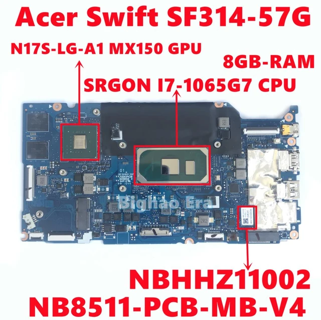 NB8511_PCB_MB_V4 Mainboard For Acer Swift SF314-57 Laptop, 45% OFF