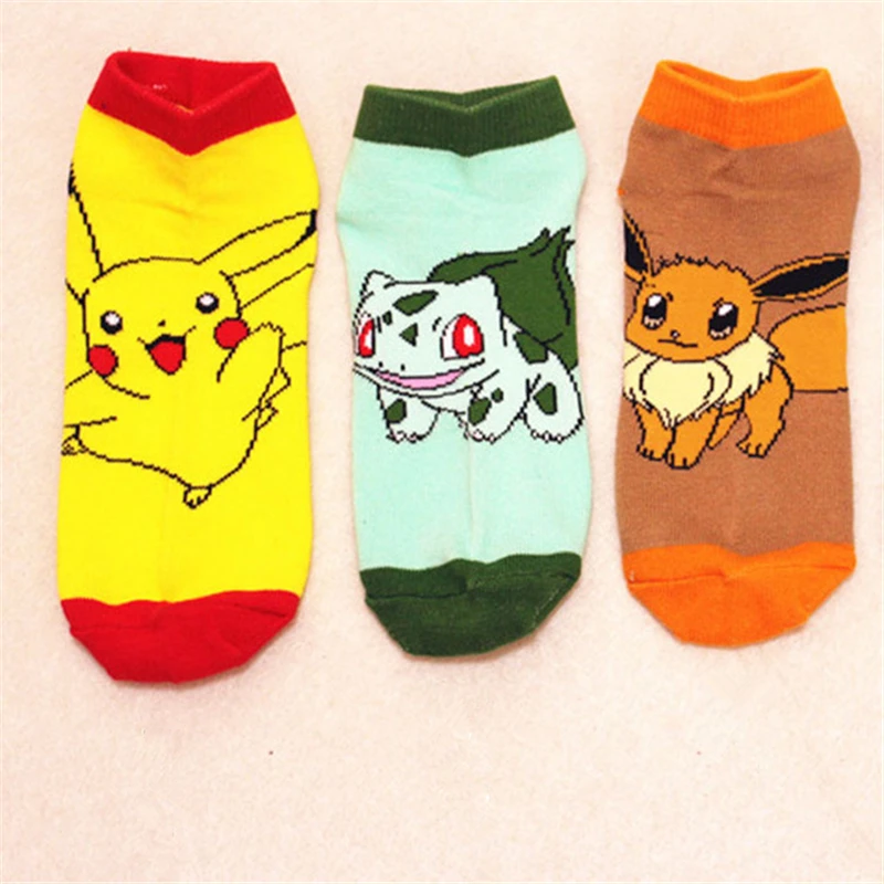 Anime Pokemon Pikachu Pocket Monster Cosplay Prop Ankle Socks Hose ...