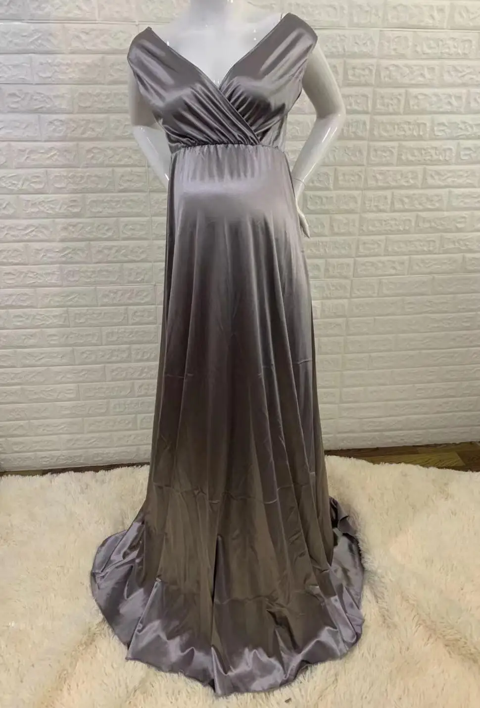 New Velvet Silk Maternity High-Quality Pregnant Women Loose Photography ...