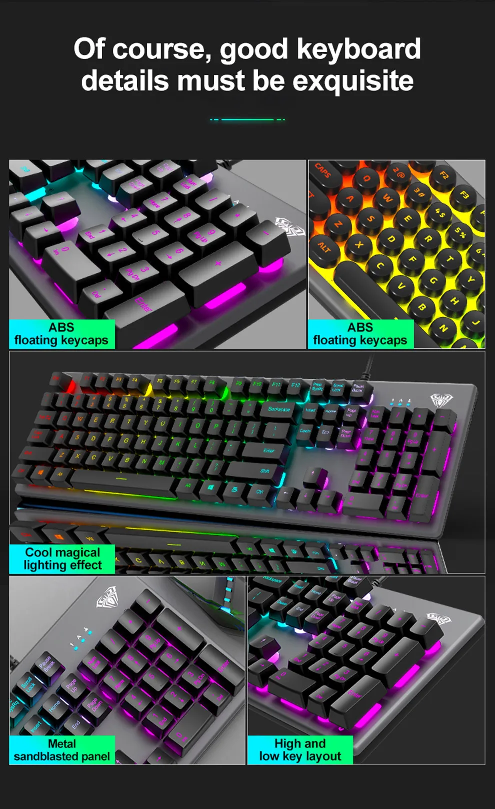AULA S2056 Wired Mechanical Gaming Black Keyboard Price in BD | RYANS