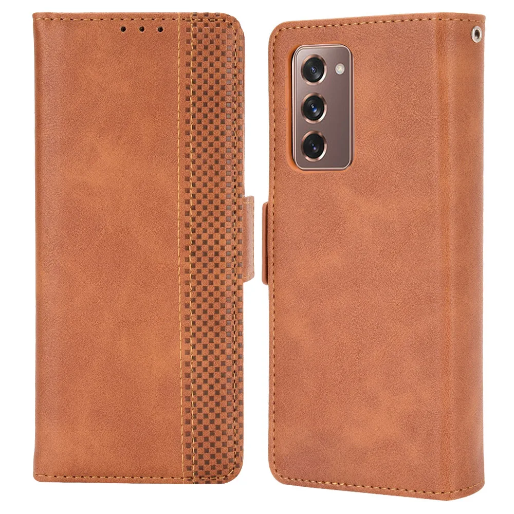 For-Samsung-Galaxy-Z-Fold-2-Z-Fold2-Magnetic-Vintage-PU-Leather-Case ...