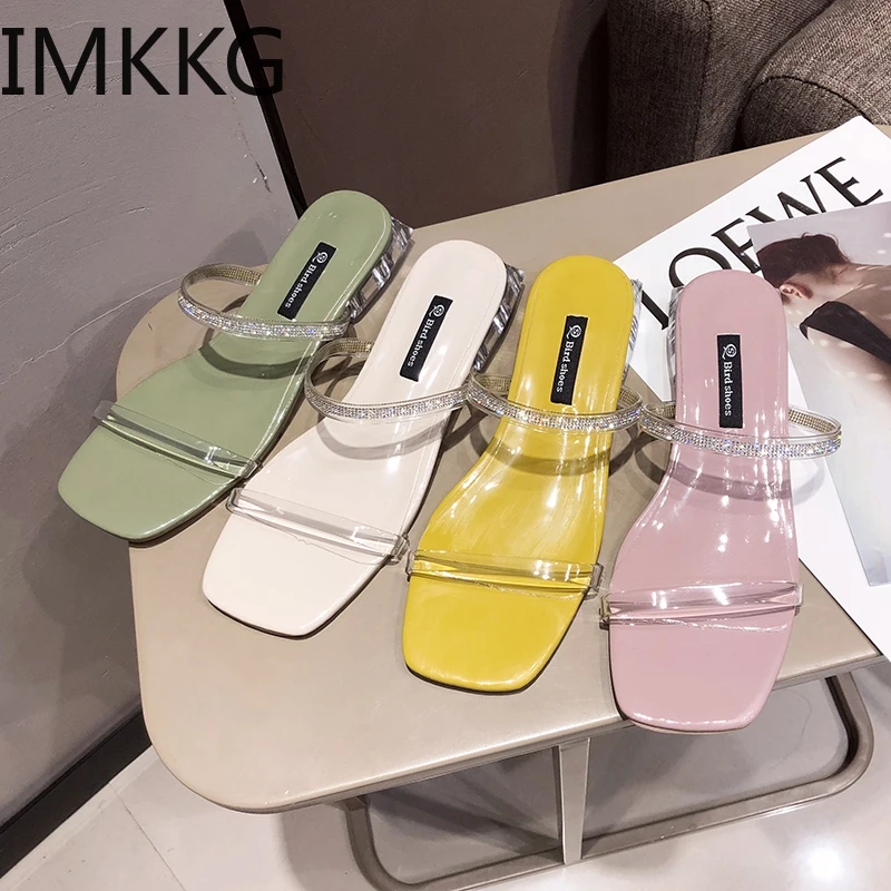 2020-Women-cool-Sandals-Shoes-Celebrity-Wearing-Simple-Style-PVC-Clear ...