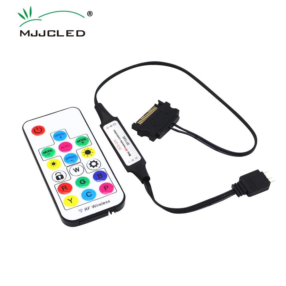 DC-5V-3Pin-SATA-RGB-Controller-Molex-4Pin-PC-Computer-Case-Lighting ...