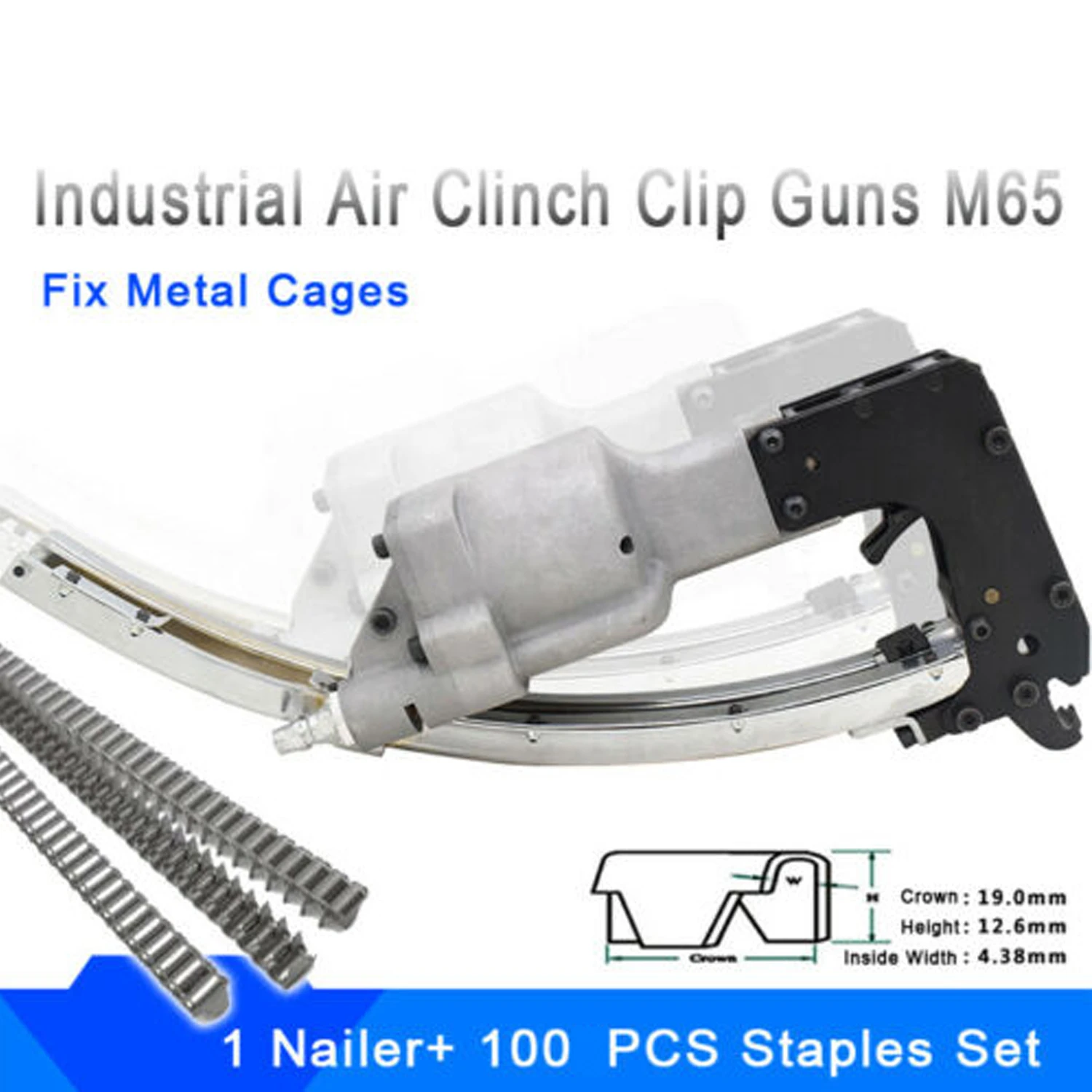 Air Clinch Clip Guns Spring Tools M65 CL 4 Mattress Air Nailer for Cage ...