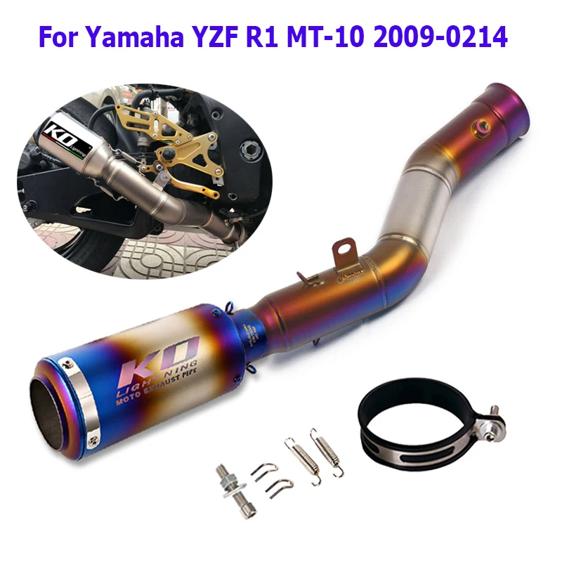 Slip On For Yamaha YZF R1 MT10 2009 2014 Exhaust System Modified ...