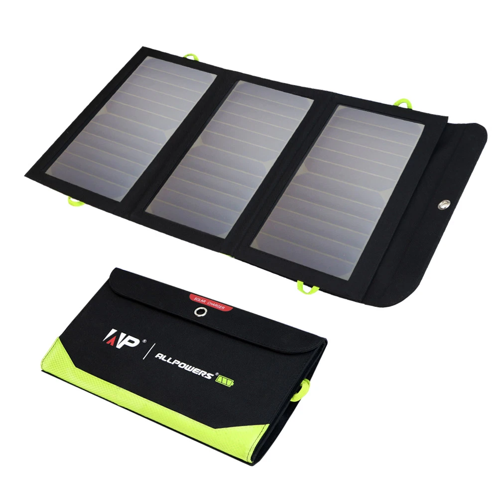 Allpowers Solar Panel 5v 21w Built-in 10000mah Battery Portable Solar ...