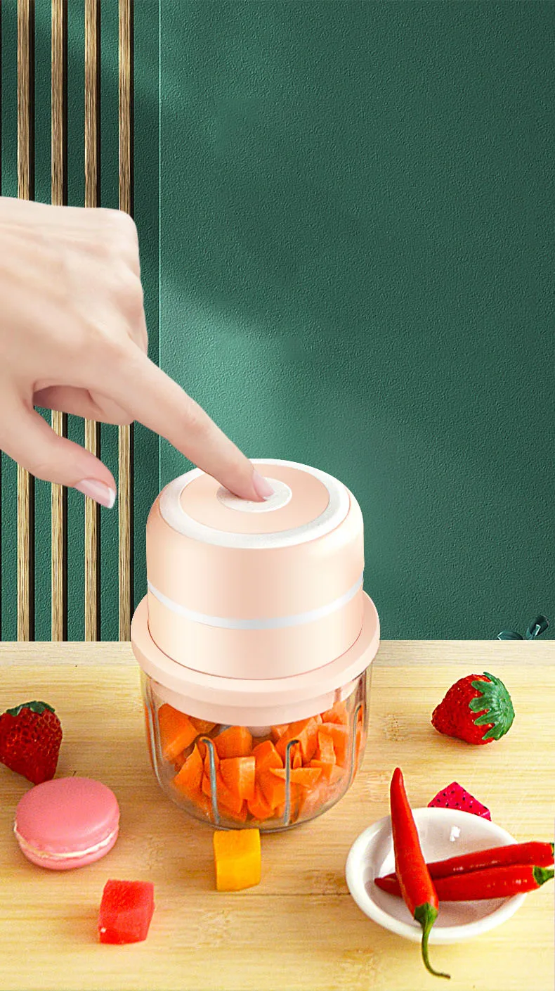 Electric Meat Grinder Mini Vegetables Garlic Blender 304 Stainless ...