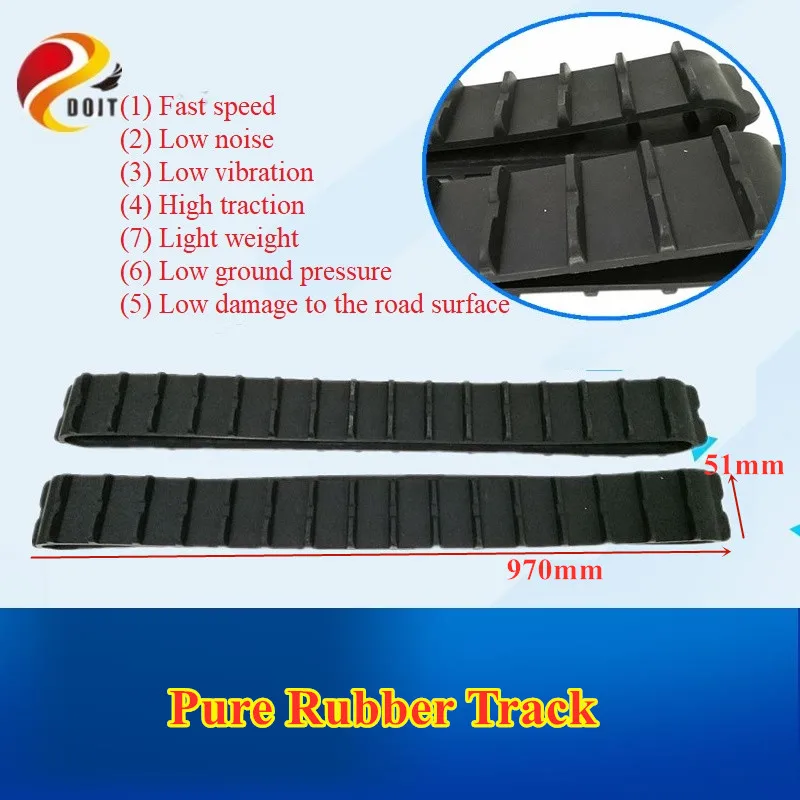 Rubber Track Conveyor Belt Chain Model Tank Track DIY Assembly Parts ...