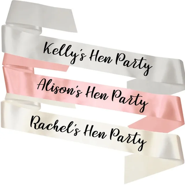 Personalized Birthday Sash / Hen Party Sash – Customizable Text ...