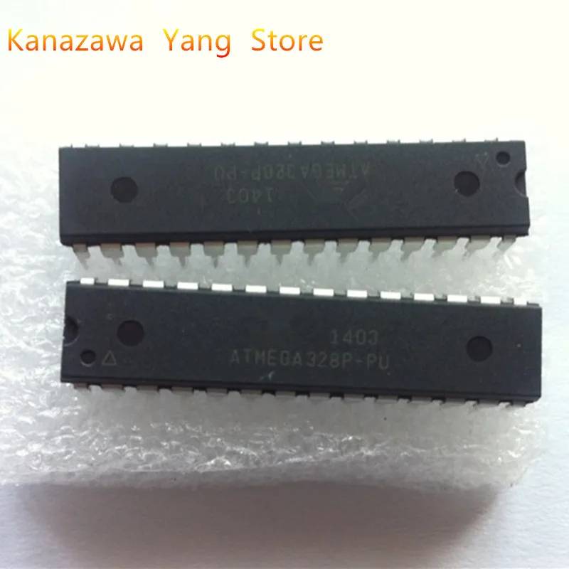 5 pçs/lote novo ATMEGA328P PU dip 28 atmega32p memória programa 32kb ...