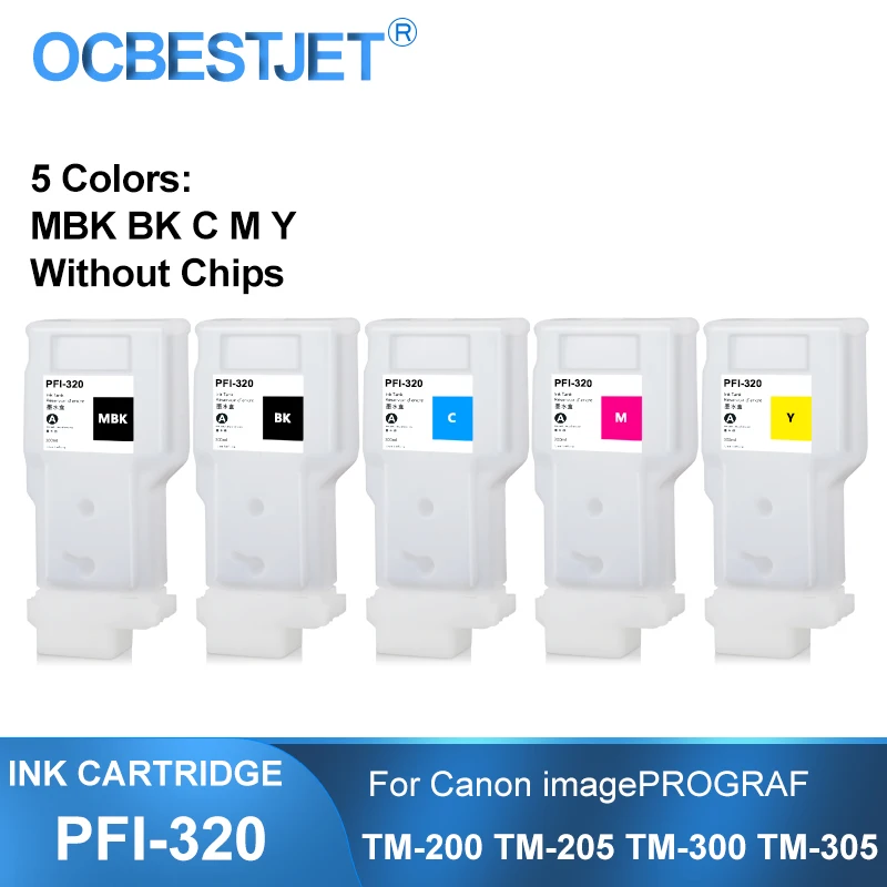 PFI-320-PFI320-Refillable-Ink-Cartridge-Without-Chips-For-Canon-TM-200 ...