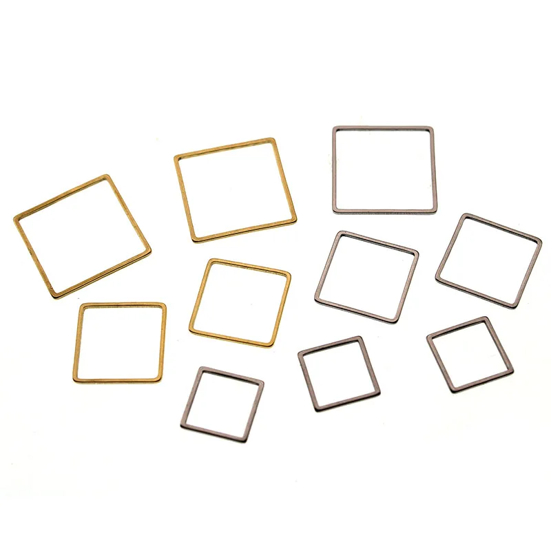20pcs 12 16 20mm Square Stainless Steel Closed Jump Rings Clasp ...