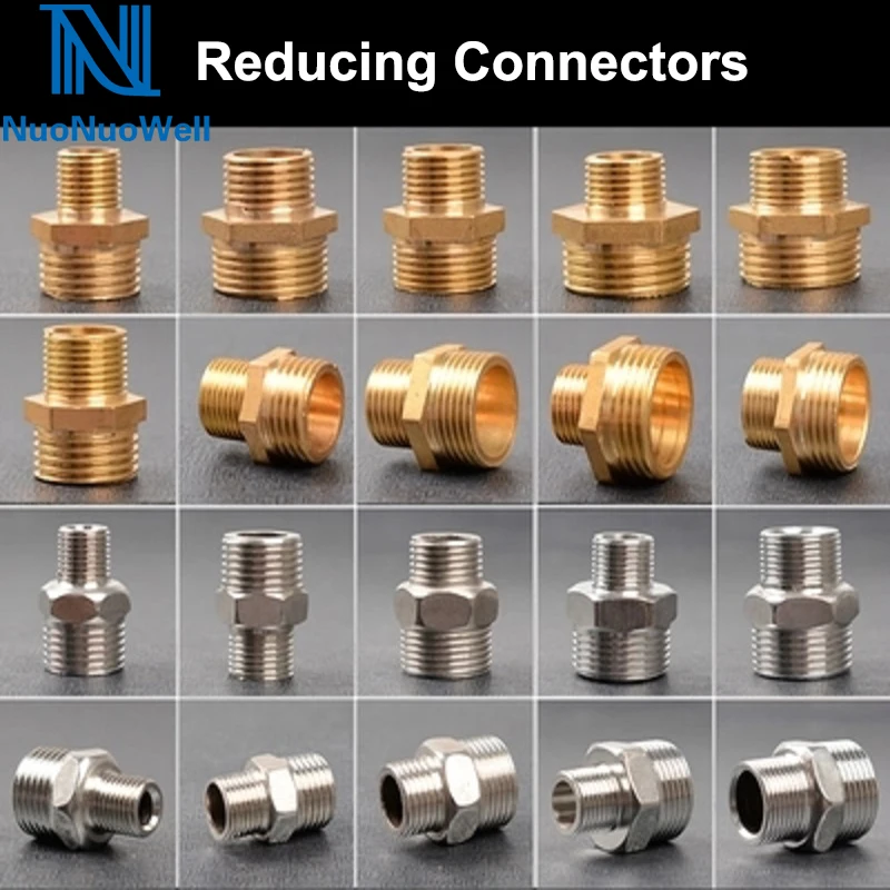 Hose Fitting Straight Reducing Connectors 1"to3/4" 1/2"to1/4" Male ...