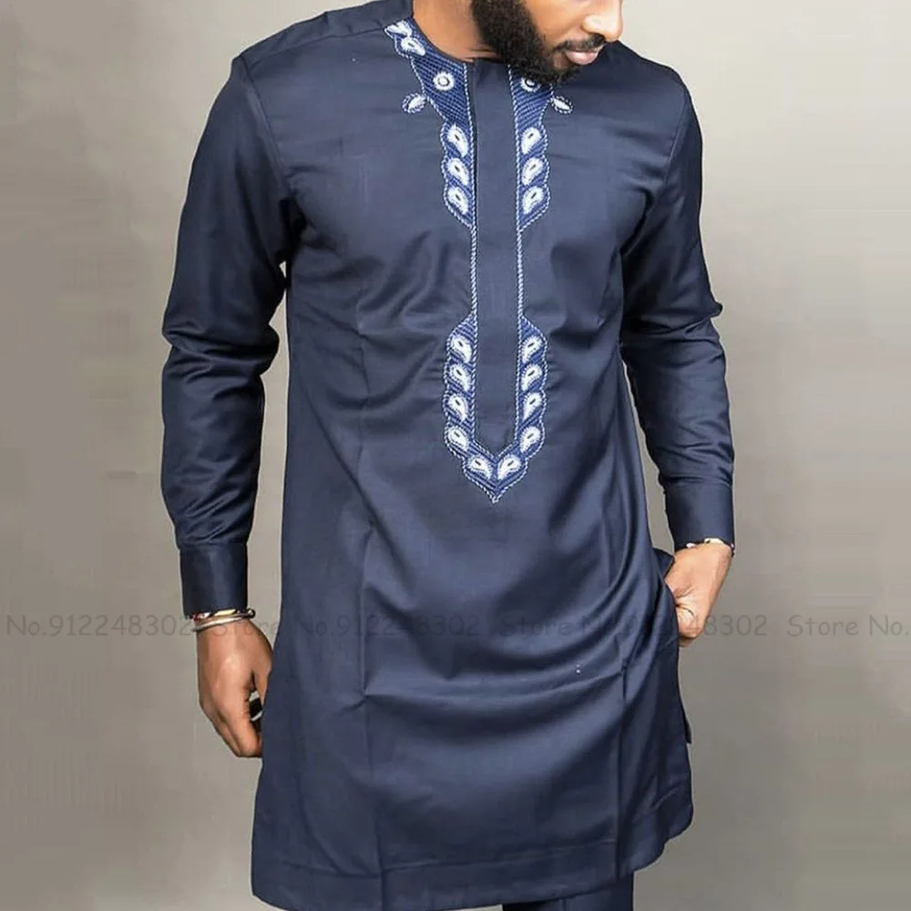 Camisa de Jubba Thobe Dashiki para hombre, ropa Africana informal, Moda ...